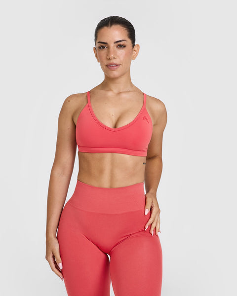 Deep V Neck Bralette Red Sweet Red Oner Active Uk