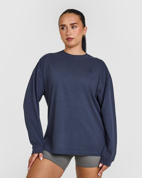Blue Oversize Long Sleeve Top for Women | Oner Active UK