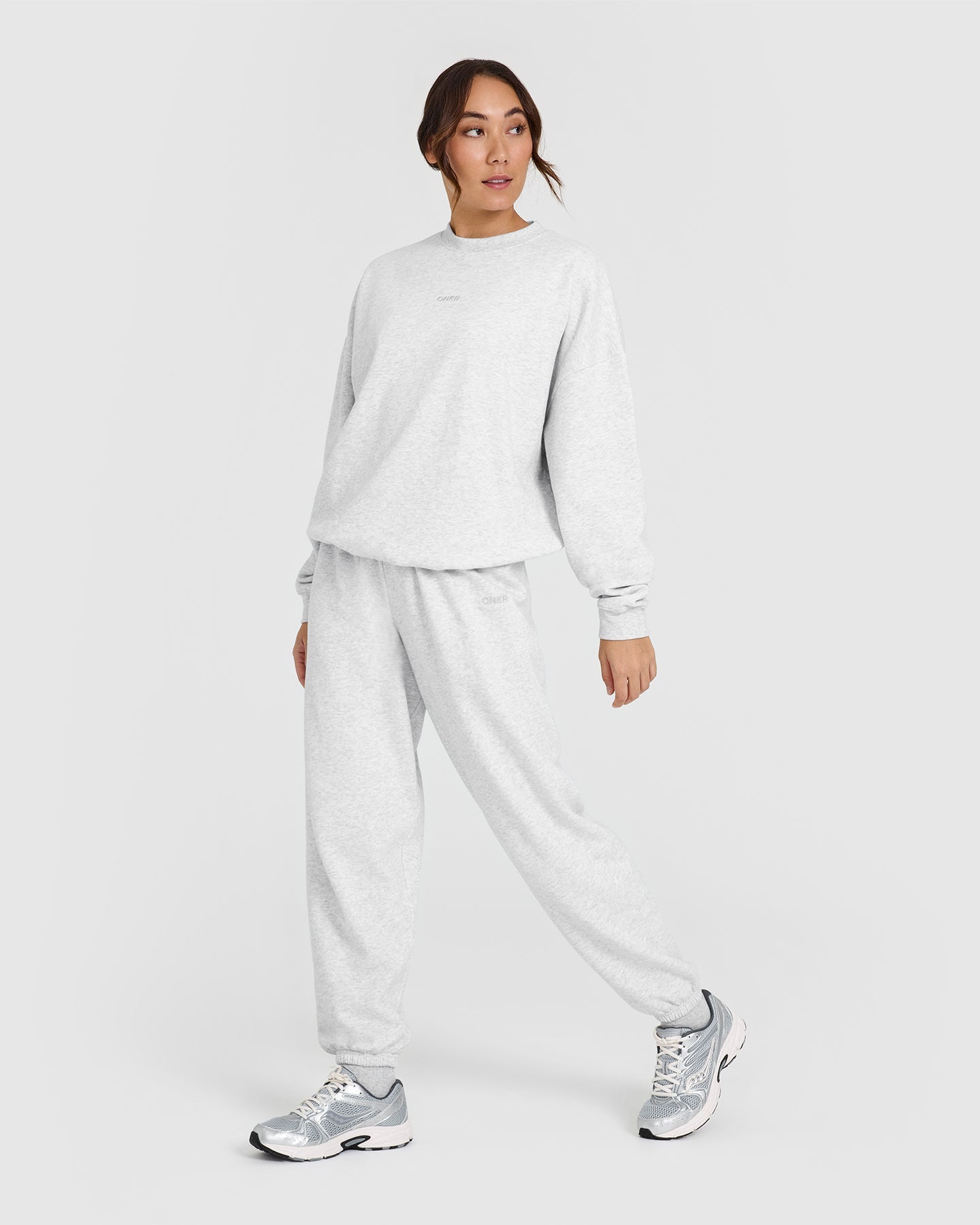 Mid Weight Sweatshirt - Light Grey Marl | Oner Active UK