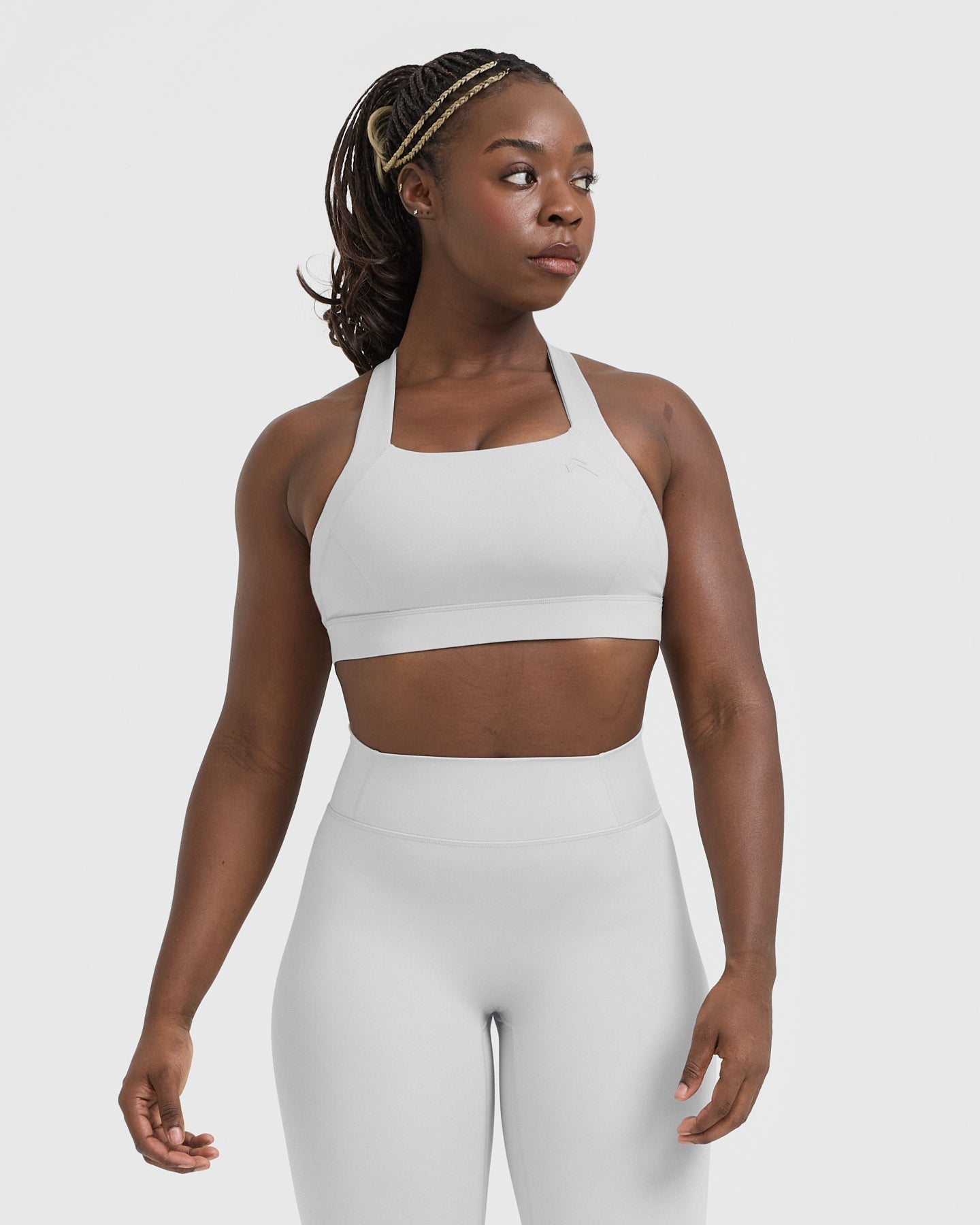 Sports Bra Wide Strap - High Coverage - Light Grey | Oner Active UK