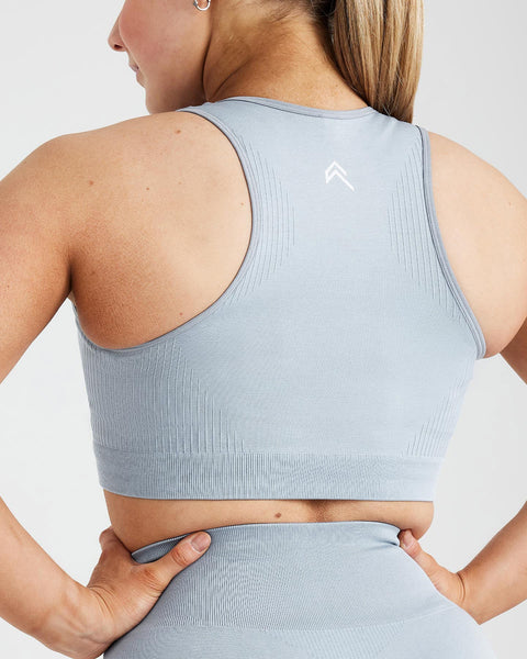 Seamless Gym Crop Top - Smoke Grey Marl | Oner Active UK