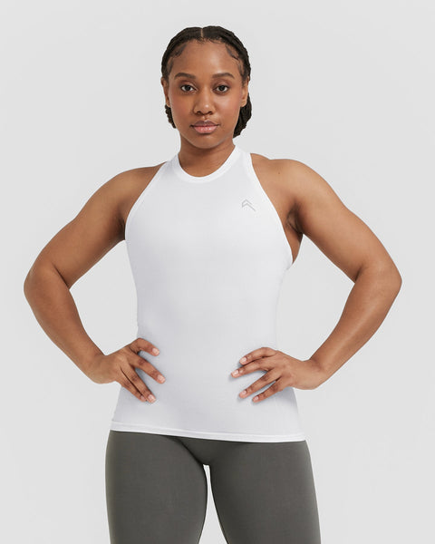 White High Neck Vest Women's | Oner Active UK