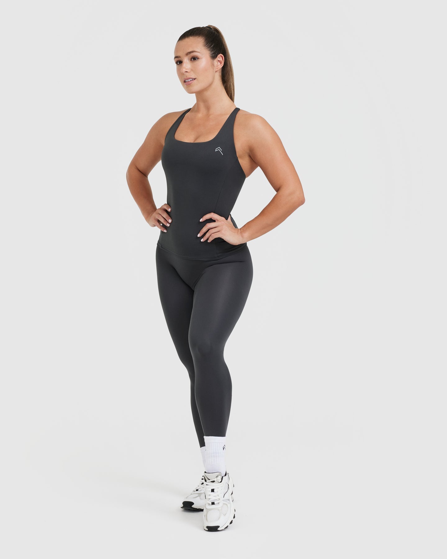 Grey Square Neck Top - Women's | Oner Active UK